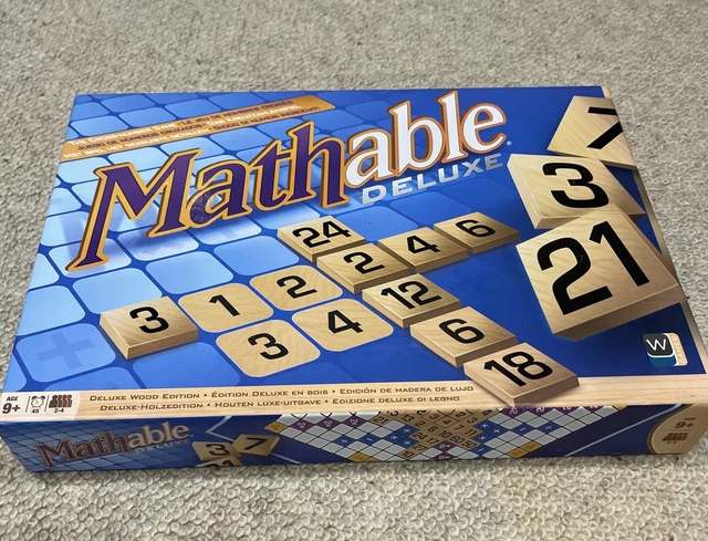MATHABLE DELUXE WOOD Edition The Cross Number Game Complete Excellent ...