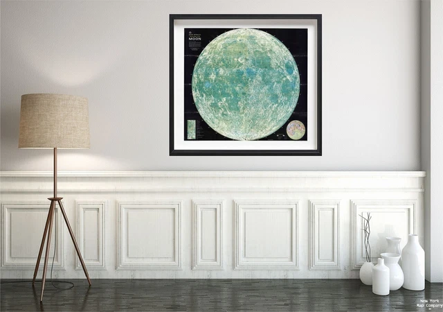 MAP OF THE Moon | Official Map of the Moon | Moon Wall Art | Moon Map ...