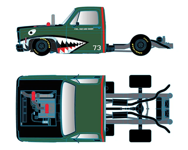 M2MACHINES 40100-HS01 1/24 Maßstab Col. Square Body – 1973 Chevrolet ...