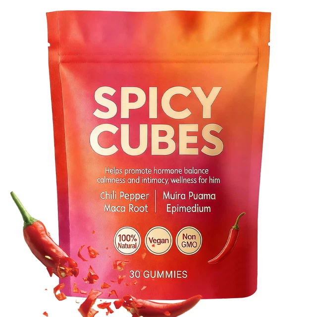 SPICY CUBES GUMMY Candy, Intimacy Gummies Promote Balance 30 Counts £22 ...