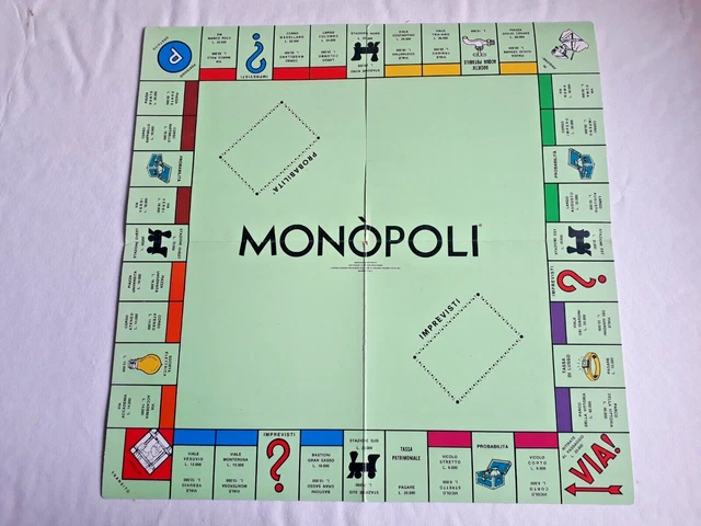 RICAMBIO TABELLONE IN Lire Quadrato Monopoli. Anni '70, Vintage. In ...