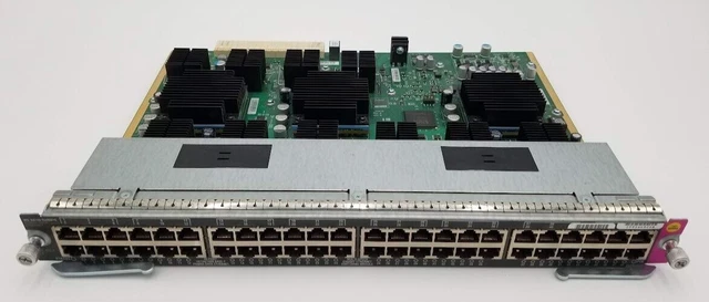 LOT OF 8 Cisco Catalyst WS-X4748-RJ45V-E 48-Port PoE Gigabit Ethernet ...