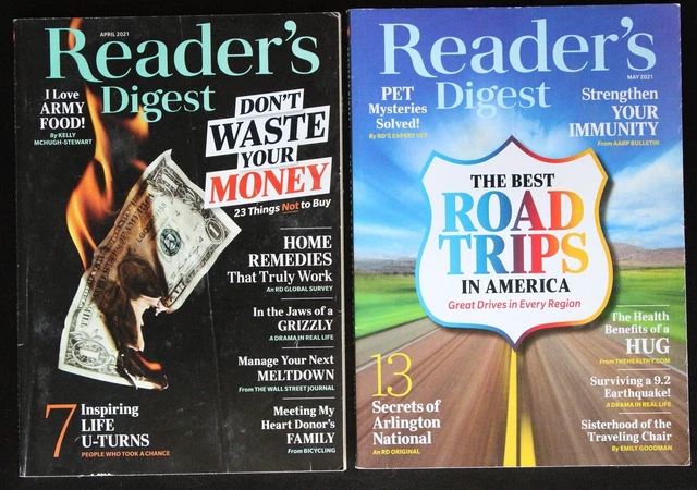 TWO READERS DIGEST Used/Read Magazines April May 2021 £5.52 - PicClick UK