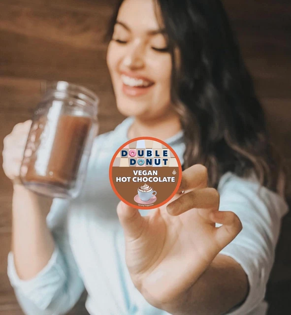 DOUBLE DONUT DAIRY Free Hot Chocolate Pods, Lactose Free Vegan Hot ...