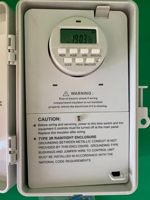 SURAIELEC POOL TIMER 7-Day Programmable Digital Box Timer Switch 40 AMP ...