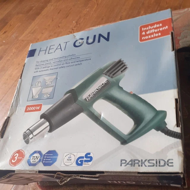PARKSIDE 2000W DIGITAL Hot Air Heat Gun With 4 Nozzles Corded £16.10 ...
