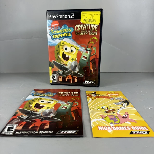 SPONGEBOB CREATURE FROM the Krusty Krab PS2 Sony PlayStation 2 Complete ...