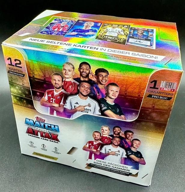 TOPPS MATCH ATTAX UCL UEFA 2025/2026 25/26 Display Box mit 32 Booster ...