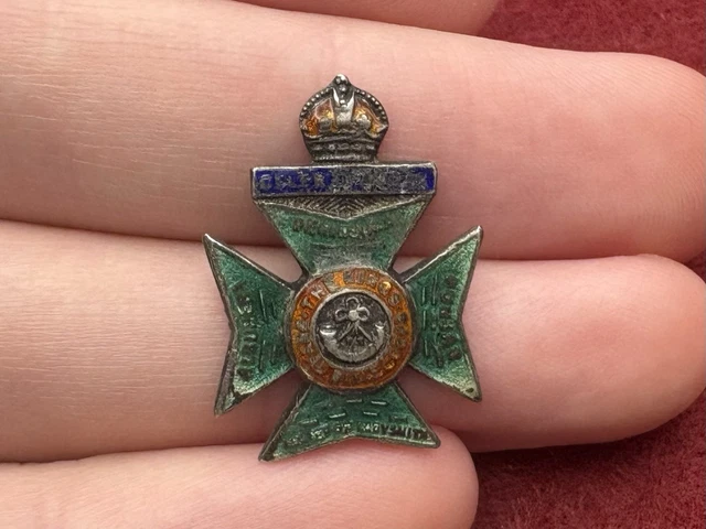 WW1 WW2 ORIGINAL British KING'S ROYAL RIFLE CORPS (KRRC) Enamel ...