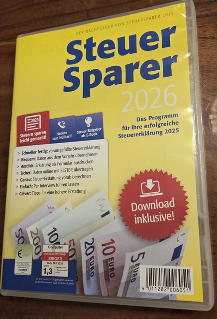 LIDL STEUERSPARER 2026 für 2025 Steuererklärung Download Code EUR 10,70 ...