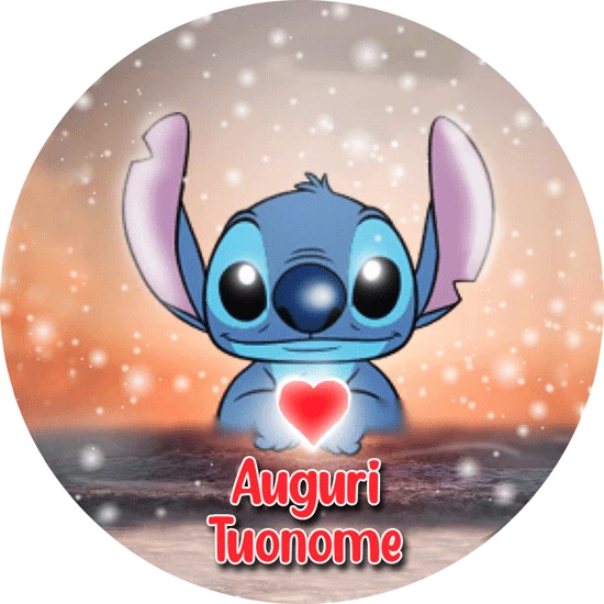 CIALDA LILO E STITCH Decorazione Torta Ostia o Zucchero ROTONDO EUR 10 ...