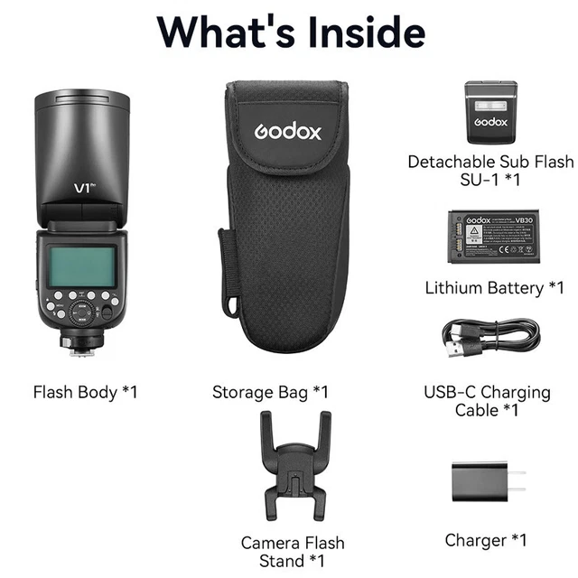 GODOX V1 PRO C 76Ws TTL Li-ion Round Head Speedlight Flash for Canon $535.00 - PicClick AU