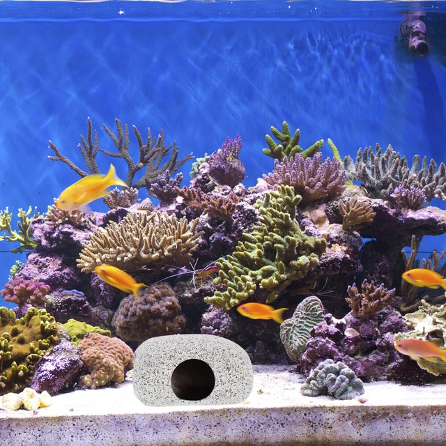 FISH TANK LANDSCAPING Rocks Clay Betta Cave Aquarium Ornament Caves £10 ...