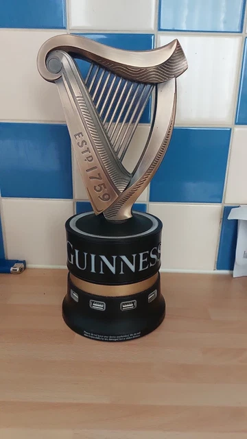 GUINNESS HARP LIGHT Up Beer Pump Font | Guinness Extra Cold PLUS USB ...