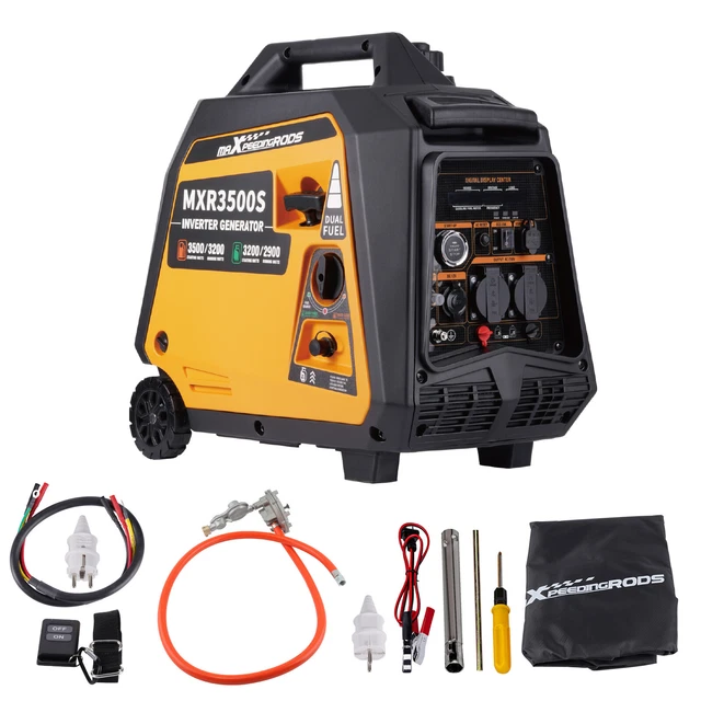 GÉNÉRATEUR ÉLECTRIQUE PUISSANCE 3500W Groupes électrogènes Inverter LPG/Ess EUR 1.161,57 ...