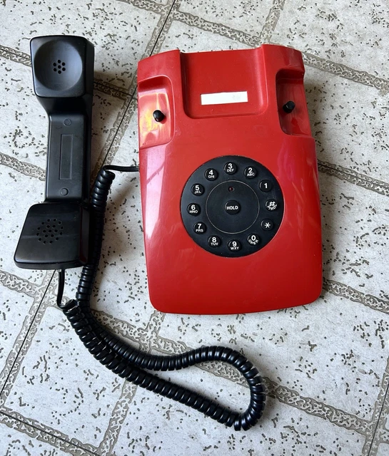 VINTAGE FORMULA ONE TeleMate CD-2010 Red Push Button Analog Telephone ...