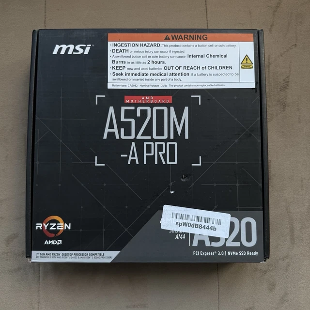 MSI A520M-A PRO Socket AM4 Micro ATX Motherboard AMD £49.56 - PicClick UK