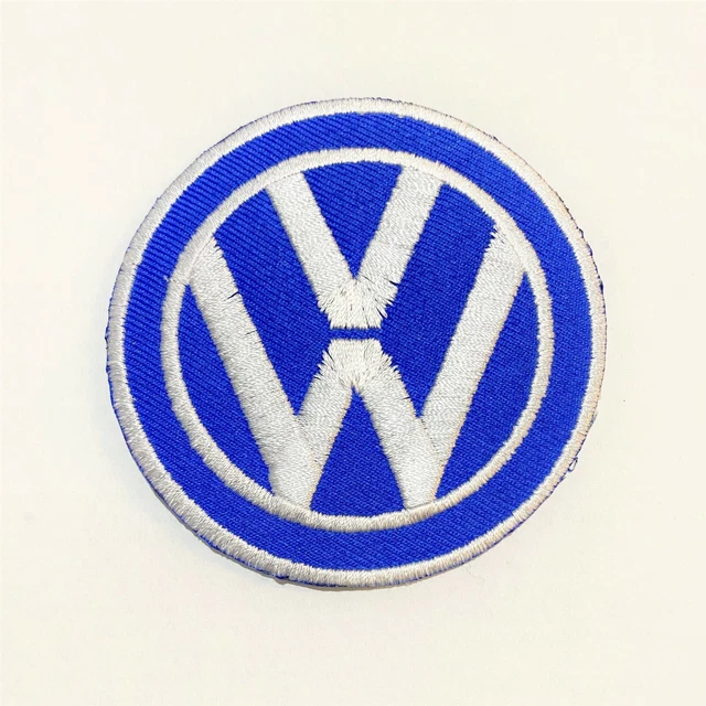 VW CAR ROUND Blue Logo Badge/Patch Iron/Sew Embroiderd Badge £2.95 ...