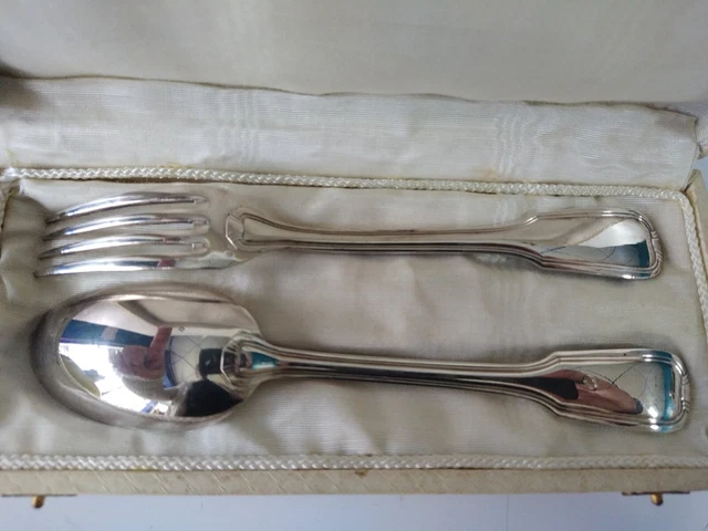 COFFRET COUVERTS EN Métal Argenté Classique Fourchette et Cuillère EUR ...