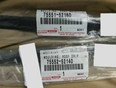 TOYOTA GENUINE ROOF Drip Side Finish Molding Set 75551-52160 75552 ...