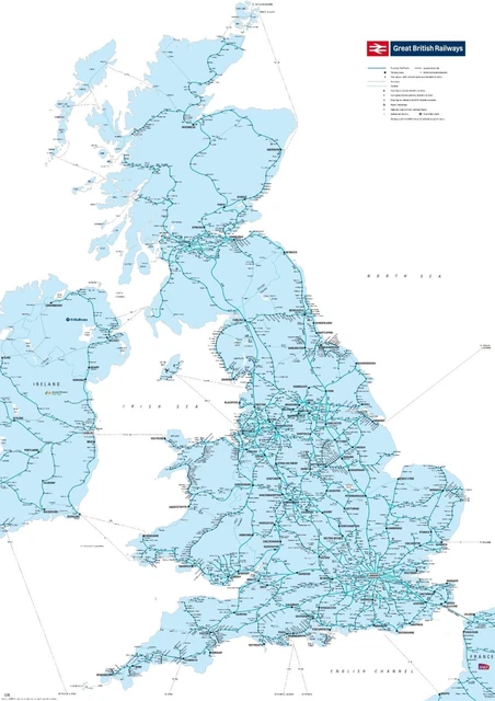 UK TRAIN MAP (RAIL PASSENGER NETWORK) 2025 with TT refs - Print Your ...