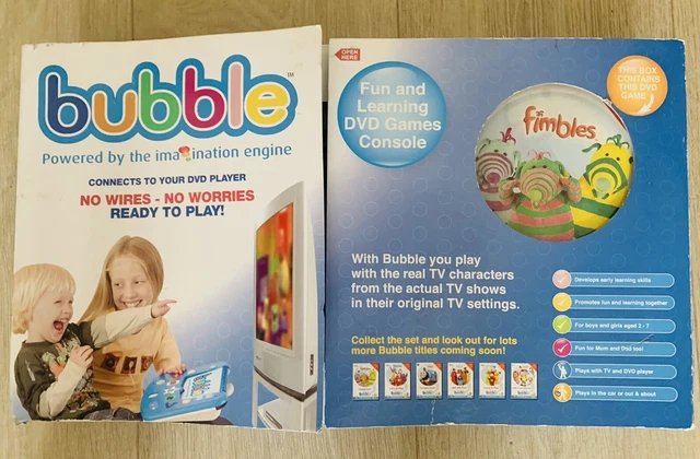 RARE BUBBLE DVD Interactive Games Console with Fimbles Game Boxed £59. ...