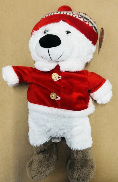 #BRAND NEW CARD Factory Christmas Cuddles White Bear Plush Toy £20.42 ...