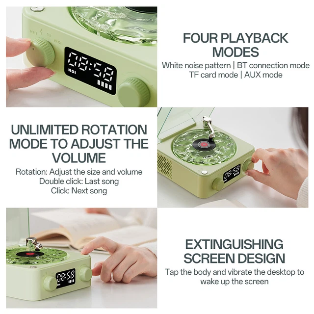 OCEAN PROJECTOR PLAYER With Water Ripple Turntable Portable White Noi 3 ...