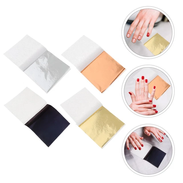 400 SHEETS METALLIC Gold Foil Leaf Paper DIY Supplies for Crafting ...