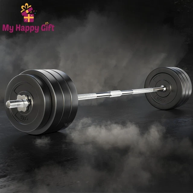 EVERFIT 78KG BARBELL Weight Set Plates Bar Bench Press Exercise Home ...