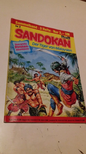 COMIC-SAMMELBAND-BASTEI-SANDOKAN NR:2 MIT denn heften 10+11+12 gut ...