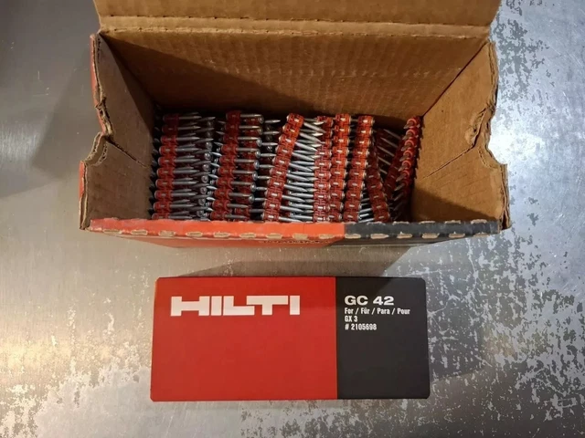 GAZ HILTI GC 42 (PÉRIMÉ)+ 750 Clous Hilti 27mm pour Cloueur HILTI GX 3 ...