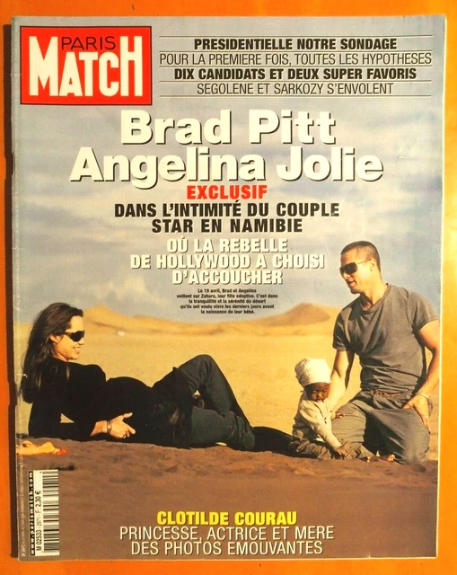 PARIS MATCH N° 2971 du 27/04/2006- Brad Pitt et Angelina Jolie ...