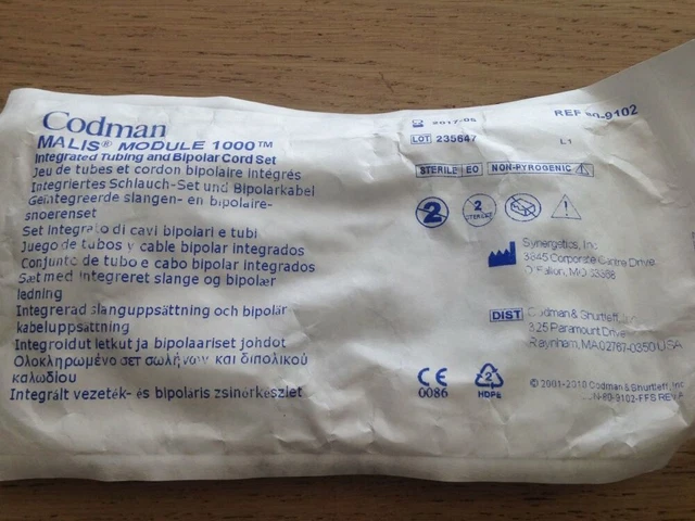 CODMAN 80-9102 MALIS Module 1000, Integrated Tubing & Bipolar Cord Set ...
