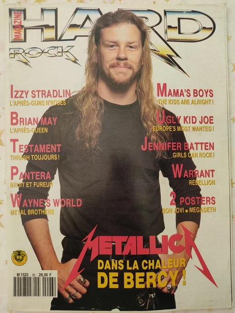 HARD ROCK MAGAZINE 96 1992 Metallica Pantera Izzy w/ Bon Jovi ...