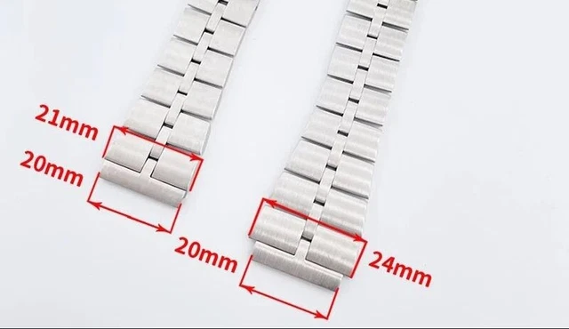 SEIKO BULLHEAD FISHBONE 20mm watch bracelet band strap stainless steel ...