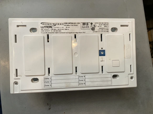 LUTRON HWI-WPM-6D-120 HomeWorks Wallbox Power Module Lot Of 4! EUR 136 ...