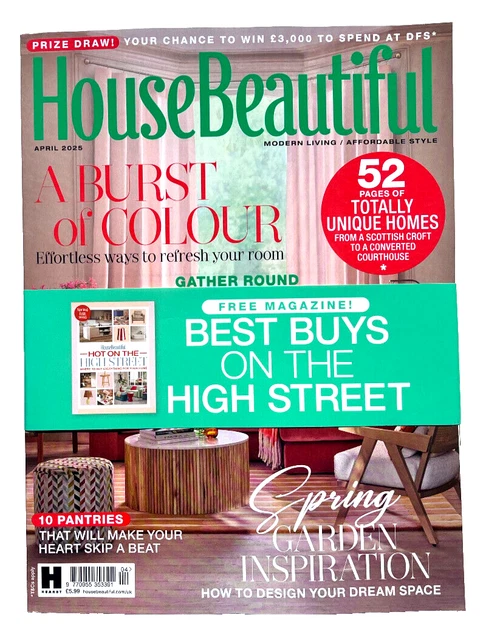 HOUSE BEAUTIFUL MAGAZINE April 2025 With Extra Mag ~ New ~ £5.95 ...