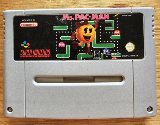 MS. PAC-MAN GC Super Nintendo SNES PAL -TESTED- working EUR 29,53 ...