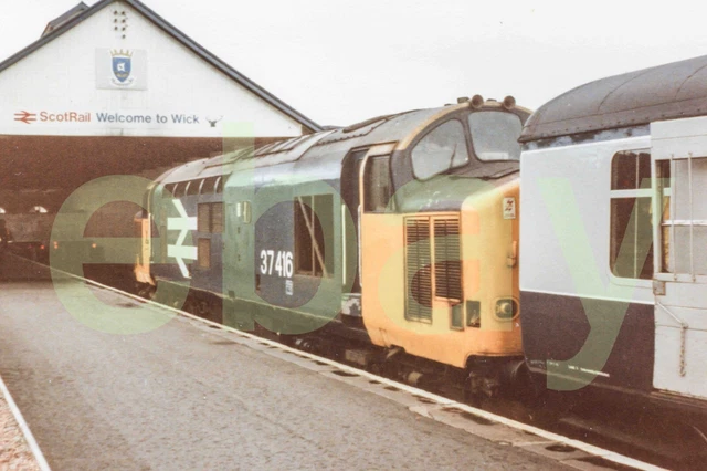 UK DIESEL TRAIN Railway Photograph Of Class 37 Loco 37416. Rm37-1254 £1 ...