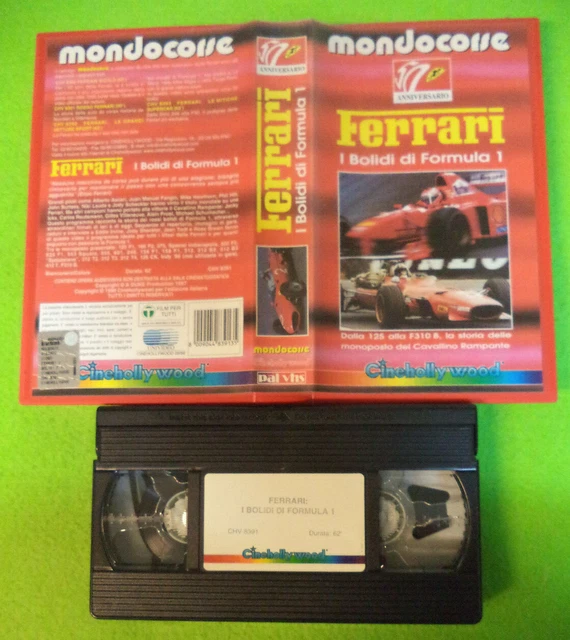VHS FILM FERRARI I bolidi di formula 1 1998 MONDOCORSE CINEHOLLYWOOD ...