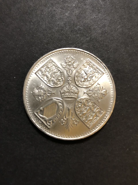 1953 QUEEN ELIZABETH II Coronation Crown Commemorative Five 5 Shilling ...