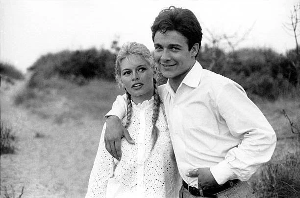 ACTRESS BRIGITTE BARDOT with her husband Jacques Charrier in 1960 OLD ...
