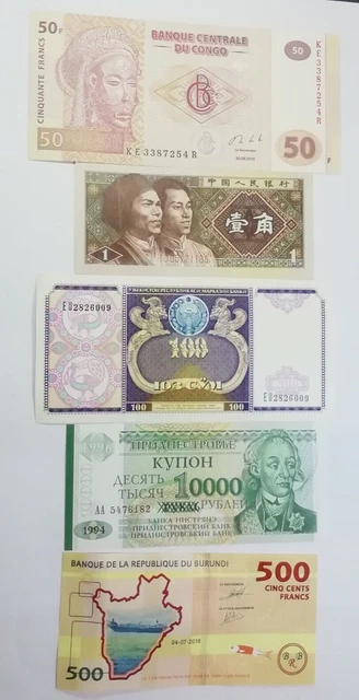 12 BANKNOTES, 10 countries, plus test banknote, unc. £0.84 - PicClick UK