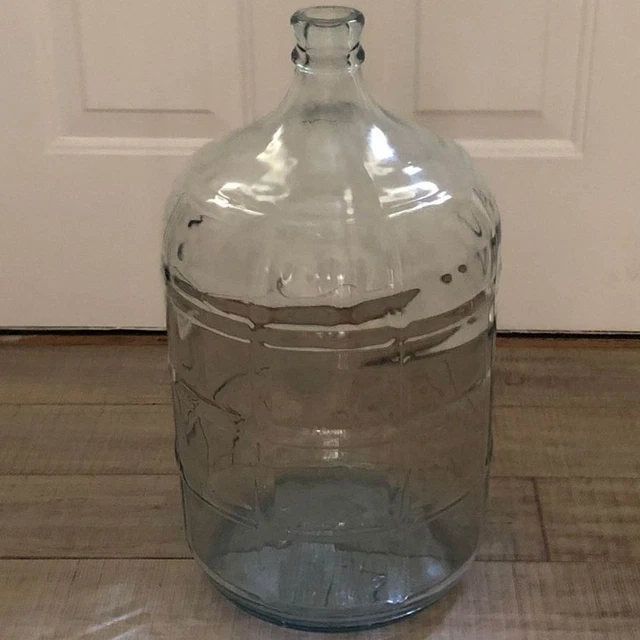 5 GALLON HEAVY Glass CARBOY Bottle Jug CRISA Mexico Water Wine Beer ...