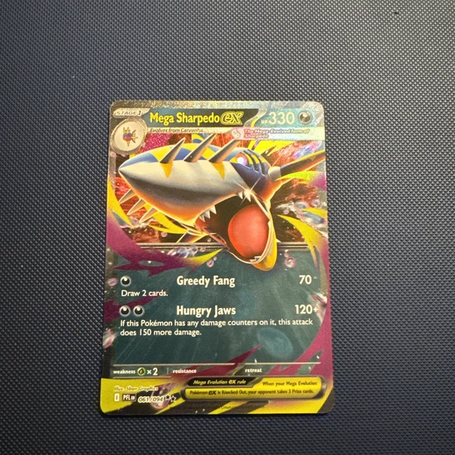 MEGA SHARPEDO EX 061/094 Phantasmal Flames Pokémon TCG Card - MINT ...