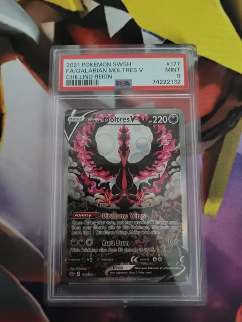 2021 POKEMON CHILLING Reign Galarian Moltres V Alt Art 177 - PSA 9 Mint EUR 111,00 - PicClick DE