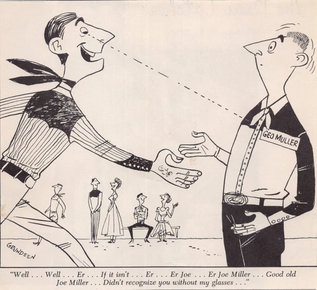 FRANK GRUNDEEN US Animator Comics Artist Cartoon Drawing Vtg Magazine ...