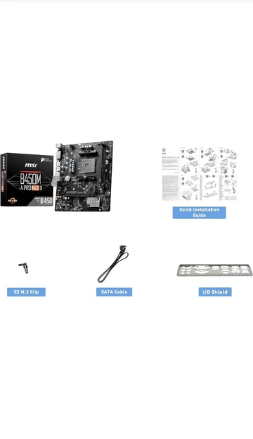 MSI B450M-A PRO MAX II Motherboard - B450/AM4/DDR4/MATX £73.51 - PicClick UK