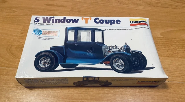 VINTAGE LINDBERG MODEL Kit - 5 Window 'T' Coupe - '25 FORD Coupe Car ...